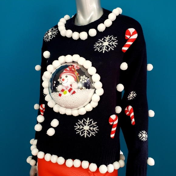 Forever 21 | Sweaters | Forever 2 3d Snow Globe Snowman Sweater Nwt ...